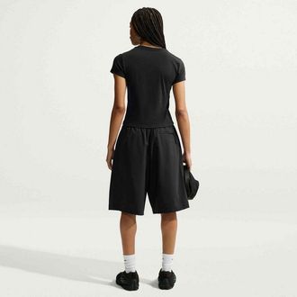 Nike T-Shirt W NSW NK CHLL KNT MCRP TEE SHN Kurzarm, mit Rundhalsausschnitt, aus Jersey