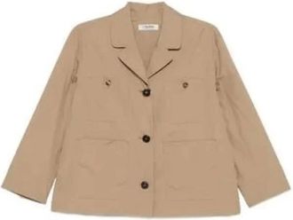 Max Mara Femme, Vestes, Brun, Taille: 34 FR Chemise saharienne en popeline