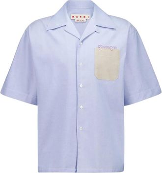 Marni Homme, Chemises, Bleu, Taille: L Short Sleeve Chemises