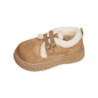 Generic Bottes de neige confortables pour femme avec doublure en fausse fourrure - Bout rond - Style d&eacute;contract&eacute; - Boucle &eacute;l&eacute;gante - Semelle &eacute;paisse - Confort