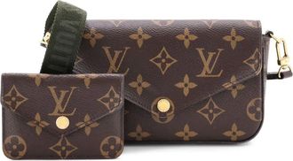 Louis Vuitton Felicie Strap & Go Handbag Monogram Canvas crossbody bag - Marron