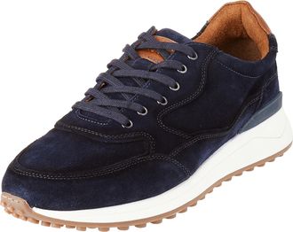s.Oliver Herren Sneaker flach aus Leder Freizeit, Blau (Navy), 44 EU
