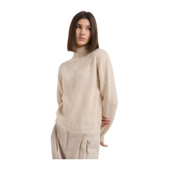 Max Mara Femme, Pulls, Beige, Taille: 38 FR Umile Turtleneck