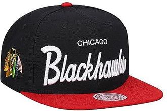 Mitchell & Ness Casquette NHL Chicago Blackhawks Vintage Script Snapback Noir