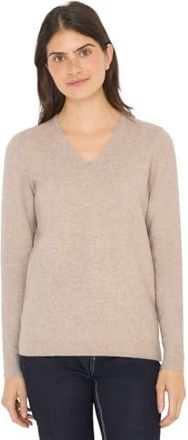 Cecil 3016957 Pull Confortable avec col en V, Sandalwood Beige Melange, XXL Femme