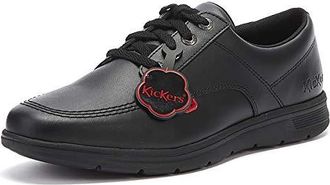 Kickers Kelland Lace Lo Noir Cuir Chaussures-UK 4 / EU 37