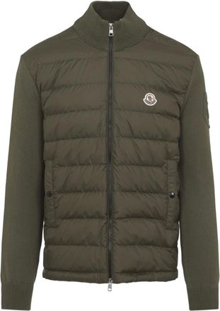 Moncler Homme, Vestes, Brun, Taille: L Cardigan matelass&eacute; zipp&eacute; en coton