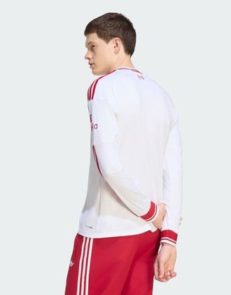 adidas Liverpool FC 26/27 maillot ext&eacute;rieur &agrave; manches longues blanc