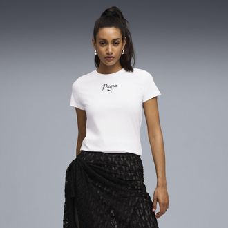 Puma Essentials Script T-Shirt Damen, Kleidung, Wei&Atilde;Y, XL