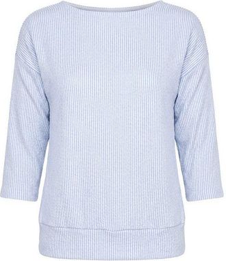 Ulla Popken Sweatshirt Sweatshirt Streifen U-Boot-Ausschnitt