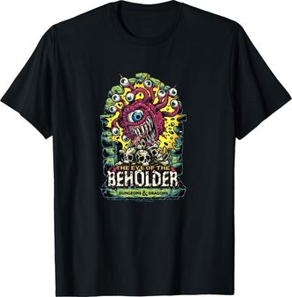 Dungeons & Dragons Eye Of The Beholder T-Shirt - Offiziell Lizenziert - Herren, Fantasy-Fans, junges Publikum - Unisex - Halbarm - Klassisch, Casual - Schwarz - S