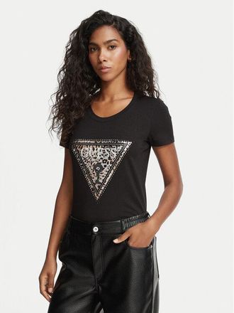 Guess T-Shirt W6BI26 K6047 Schwarz Regular Fit