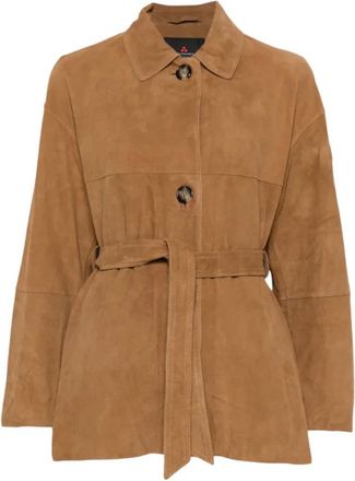 Peuterey Femme, Vestes, Brun, Taille: 38 FR Sands Suede Jacket