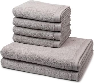 M&ouml;ve 6 teiliges Frottier-Set - Superwuschel (4 X Handtuch 2 X Duschtuch im Set) - 520 g/m2 - Baumwolle - Walkfrottee - saugstark - weich und flauschig - Ca