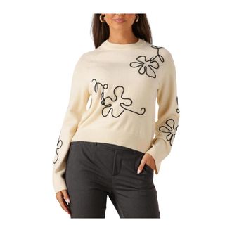 Object Sand Pullover f&uuml;r Herbststil - - Knitwear - Damen - Beige - L