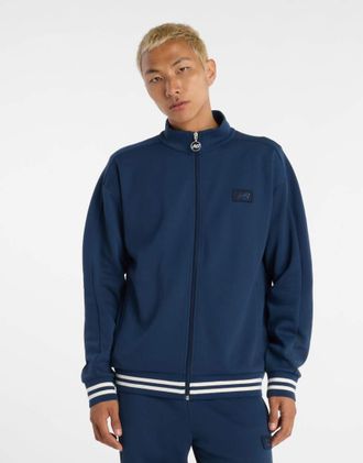 New Balance Post Season - Veste de surv&ecirc;tement en piqu&eacute; - Bleu marine