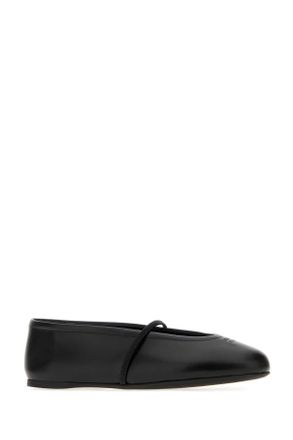 Miu Miu Womens Black Leather Ballerinas Sneaker Calf