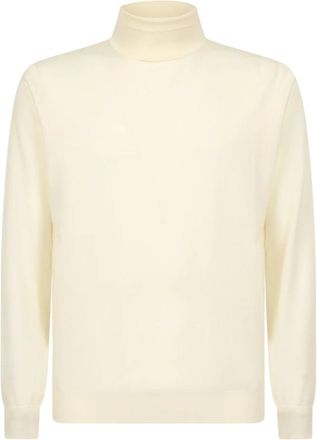 Dell'Oglio Homme, Pulls, Blanc, Taille: 2XL Turtleneck Sweater