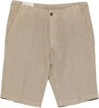 Corneliani Homme, Shorts, Beige, Taille: 3XL Shorts en lin