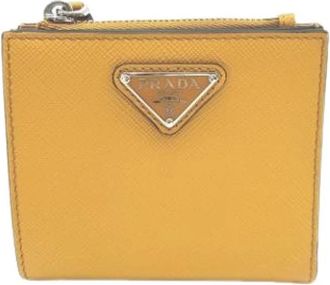 Prada Portefeuille bi-pli vintage doccasion - Femme - Pre-owned - Orange - Taille: ONE Size