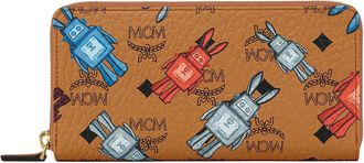 MCM Portemonnaie - Aren Visetos Zip Around Lrg Co - Gr. unisize - in Cognacbraun - f&uuml;r Damen