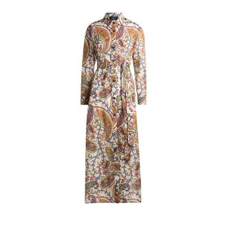 Etro Paisley-Muster Kleid mit Bindeg&uuml;rtel in Midi-L&auml;nge - - Dresses - Damen - Mehrfarbig - L