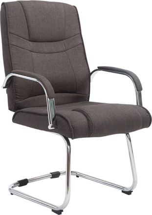 Clp XXL-Freischwinger Attila Mit Metallgestell Und Armlehne I Bürostuhl Mit Stoffbezug Und Polsterung I Bis 180 KG Belastbar, Farbe:dunkelgrau