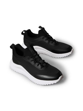 Calvin Klein Jeans Slip-On Sneaker CALVIN KLEIN JEANS EVA RUNNER LACEUP SOCK MAT MIX, Herren, Gr. 42, schwarz, Lederimitat, Textil, unifarben, Schuhe, Halbschuh, Sportsc