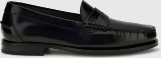 Santoni Mocassins Penny en cuir de veau avec barrette et plateau en relief