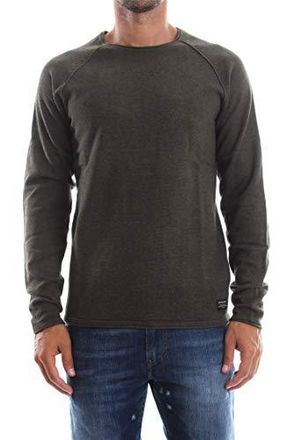 Jack & Jones Jjeunion Knit Crew Neck Noos, Pull Homme, Vert (Olive Night Detail: Melange), XX-Large