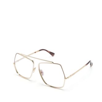 Max Mara unisex, Accessoires, Jaune, Taille: 58 MM Optical Frame