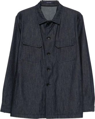 Tagliatore Homme, Vestes, Bleu, Taille: M Veste chemise en coton