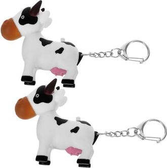 Valiclud Lot de 2 Porte-Cl&eacute;s LED Animaux Dessin Anim&eacute; Lumineux et Sonore Pendentifs M&eacute;talliques Couleur Multicolore Accessoires D&eacute;coratifs pour Paquet &agrave; Main e