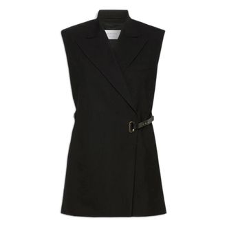 Sportmax &Auml;rmelloser Stretch-Viskose-Blazer - - Suits - Damen - Schwarzk - XS