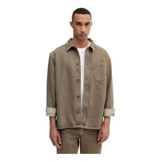 Les Deux Surchemise en jean - Homme - Vestes - Brun - Taille: XL