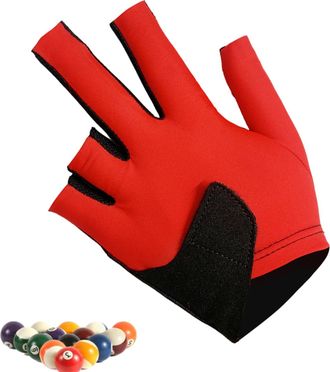 Generic Billard Handschuh Rechte Hand,Elastisch Atmungsaktiv Freie Finger - Stretch Billard Handschuhe | F&uuml;r Sportlerinnen als Trainingszubeh&ouml;r f&uuml;r Queues