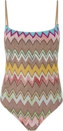 Missoni Femme, Maillots de bain, Multicolore, Taille: 38 FR Maillot de bain une pi&egrave;ce en viscose lam&eacute;e