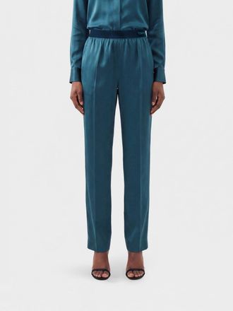 Tom Ford Pantalon slim en soie avec ceinture logo