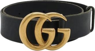 Gucci unisex, Pre-owned, Noir, Taille: ONE Size Ceinture en cuir Pre-owned