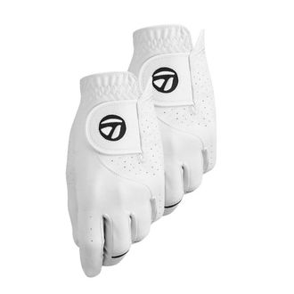 TaylorMade Stratus Tech Handschuhe 2er-Pack (weiß, Linke Hand, XX-Large), weiß (XX-Large, auf der linken Hand getragen)