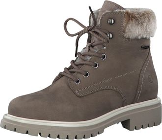 Tamaris Damen Schnürstiefel gefüttert Blockabsatz Winter; TAUPE/FUR/beige; 40 EU