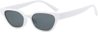 Generic Lunettes De Soleil Rétro Carrées À Petite Monture For Homme Et Femme, Verres Polarisés For La Plage Et Les Vacances(White)