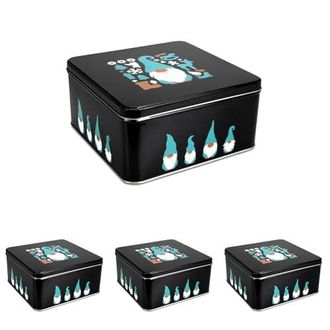 St&auml;dter 710191 Wichtel Geb&auml;ckdose, Wei&szlig;blech, 21cm, Wei&szlig; (Packung mit 4)