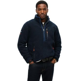 Superdry Herren Outdoor Sherpa-Fleece mit Halbrei&szlig;verschluss Finster Marineblau XXXL