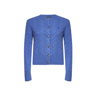 Polo Ralph Lauren Femme, Pulls, Bleu, Taille: 42 FR Cardigan en maille torsad&eacute;e