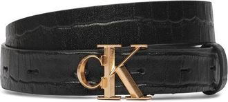 Calvin Klein Dameng&uuml;rtel Facet Ck Buckle Pebble LV04F7102G Schwarz