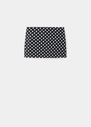 Mango Jupe &agrave; pois noir - Femme - S - MANGO