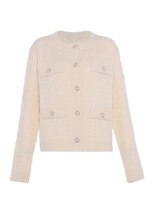 Faina Pullover Damen Wollwei&szlig;