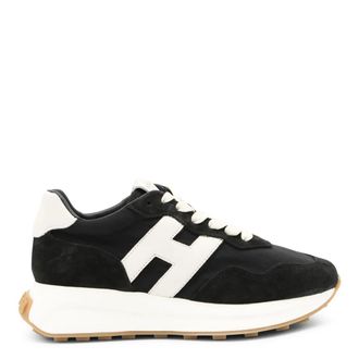 Hogan Low-Top Sneaker - Black And White Leather Sneakers - Gr. 37,5 (EU) - in Schwarz - f&uuml;r Damen
