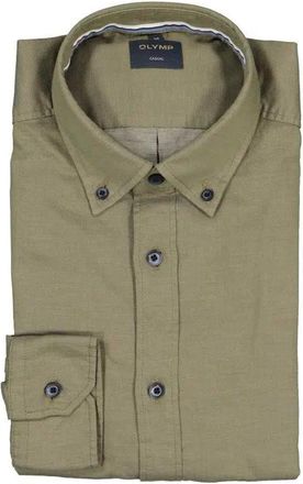 Olymp Herren Hemd grün meliert